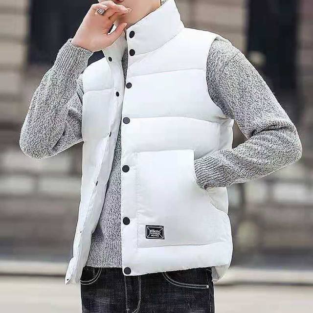 Autumn and winter vest men's Korean edition tide brand slim -fitting vest thickened horse clip ...