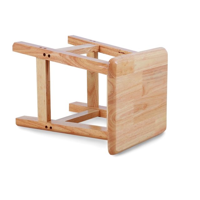 Solid wood square stool wood stool thickened and reinforced household ...