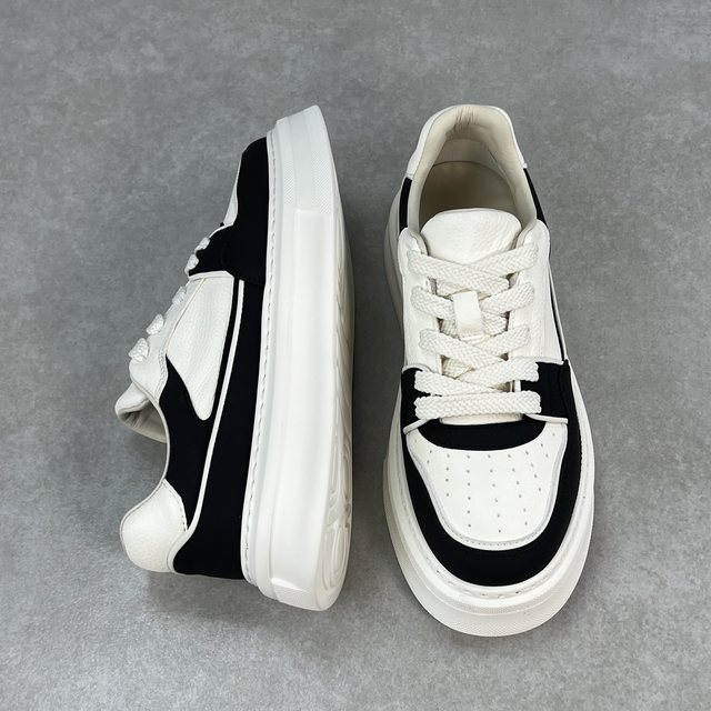 Men's shoes niche black and white panda -colored sports tide shoes 2024 ...