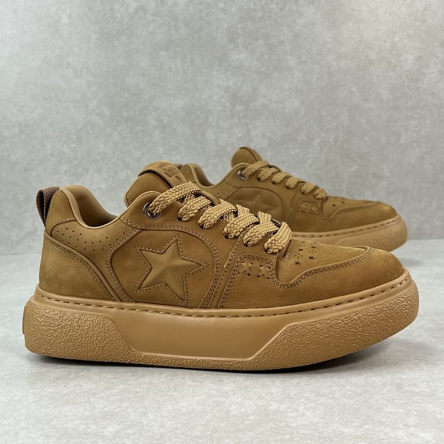 American trendy shoes frosted cowhide casual sneakers autumn 2024 new ...