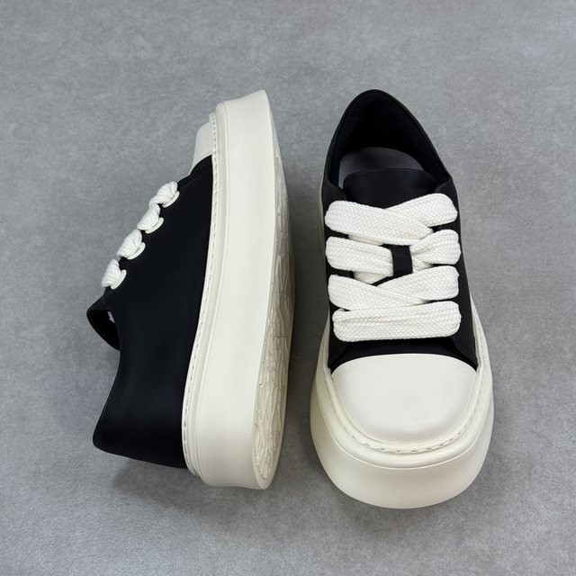 American street wide version round-toe black warrior genuine leather ...