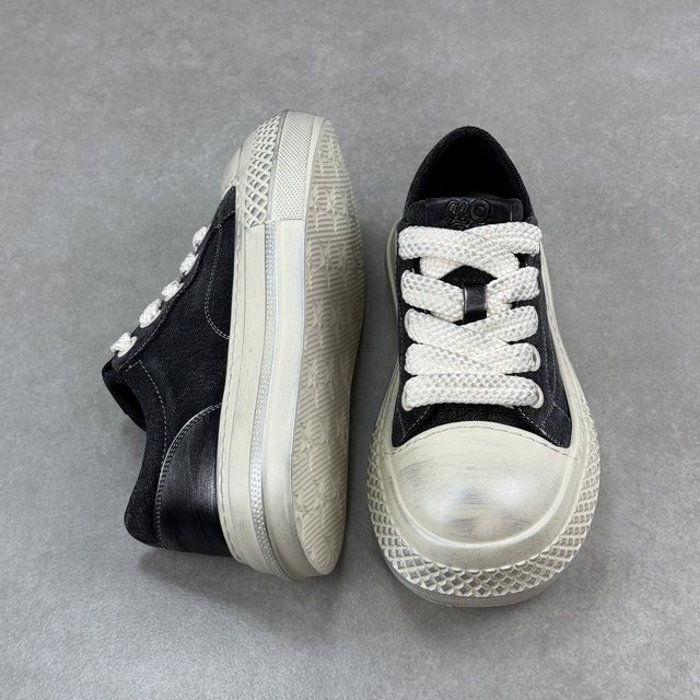 Men's shoes casual retro old canvas shoes Japanese new niche Mickey big ...