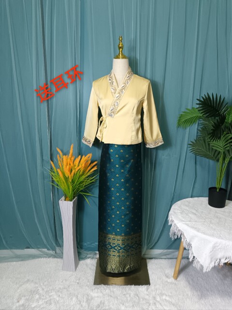 Xishuangbanna Dai clothing new women's tops long skirt work clothes ...