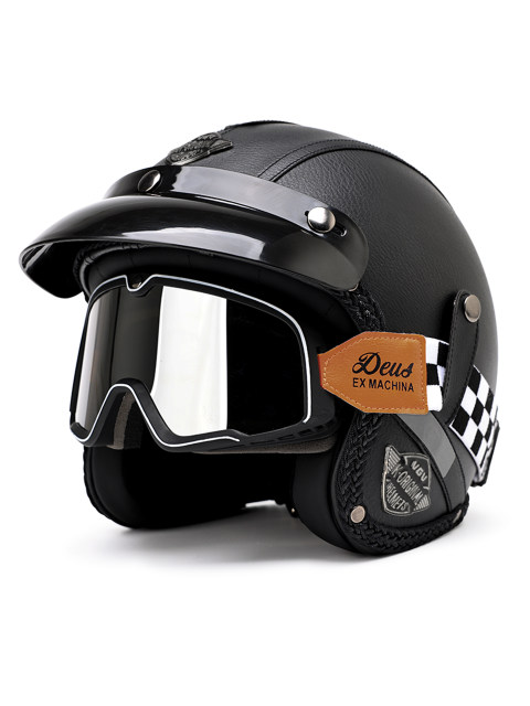 3c certified retro cruise motorcycle helmet men and women summer ...