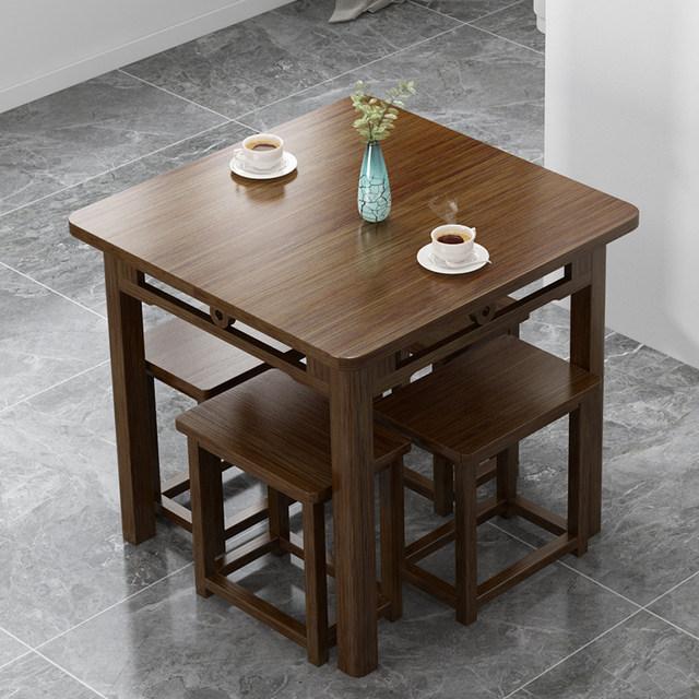 Square table small apartment creative square dining table living room ...