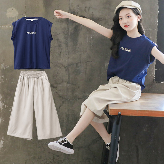 Girls Summer Wear Set 2024 New Children's Wear Western Style Internet ...