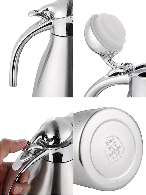 304 stainless steel vacuum insulation kettle large capacity hot water pot thermal bottle ...