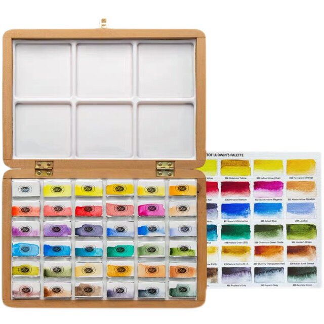 RS Polish watercolor ROMANSZMAL handmade solid watercolor paint set 12 ...