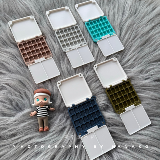 Square cake watercolor box watercolor pigment box 3D printing personal ...