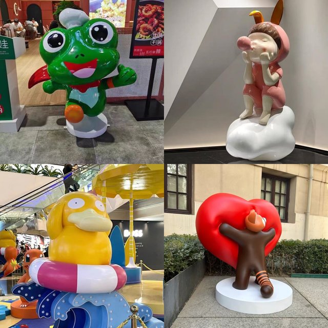 FRP cartoon sculpture custom outdoor stainless steel ip image mascot ...