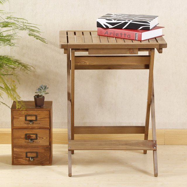 Folding table dining table household square small apartment square ...