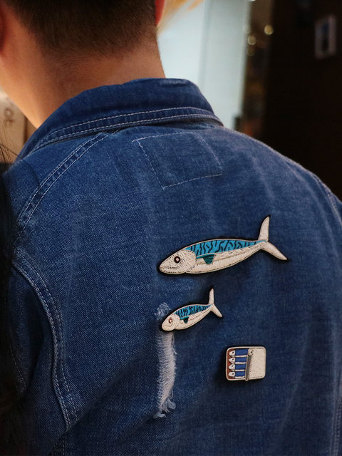 Spirit -made marine animal embroidery high -end exquisite small fish ...