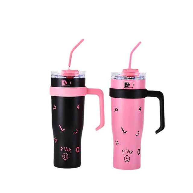 40oz handle cup large capacity giant car cup insulation cooling straw ...