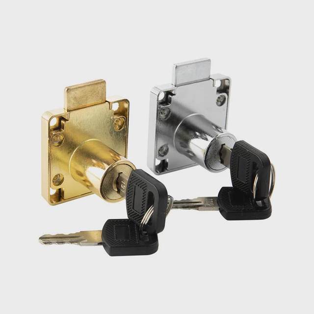 Office desk drawer lock anti-theft old-fashioned filing cabinet self ...