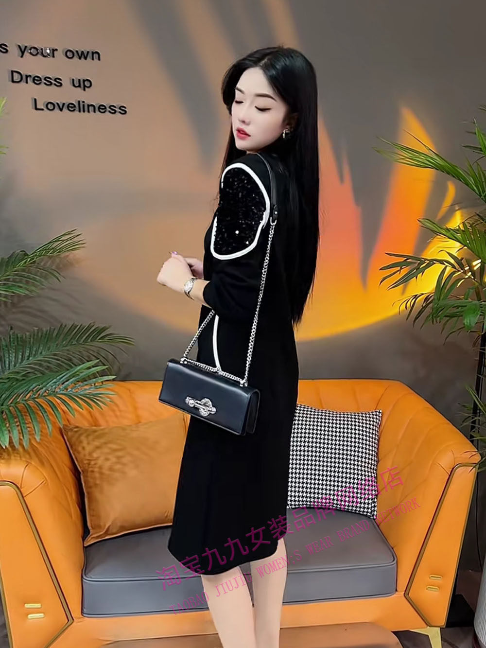 Sequenant Switching Temperature Dress Women's Autumn and Winter Long ...