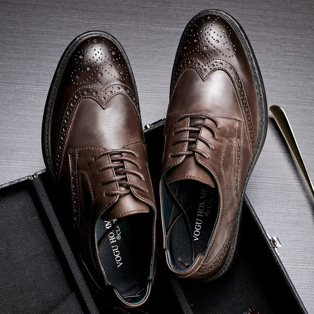 Spring 2024 Brock leather shoes men's breathable casual shoes retro ...