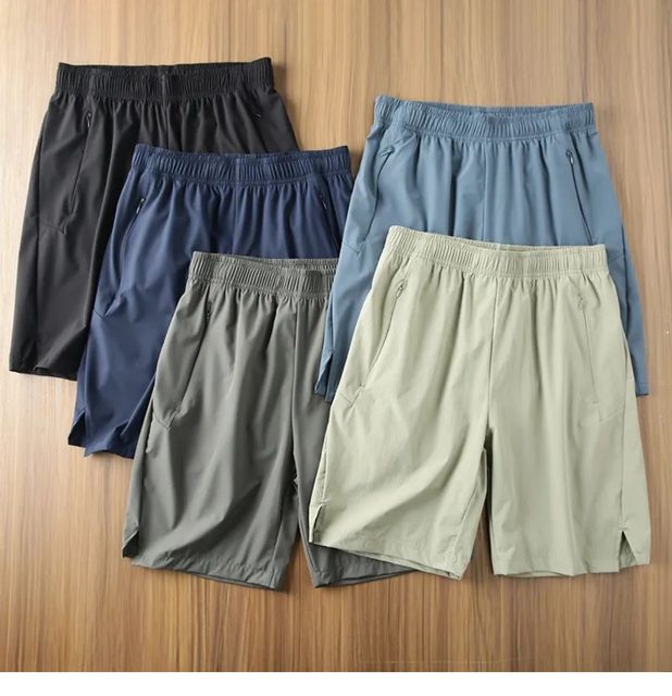 Men's sports shorts with zipper pocket, trendy outdoor summer quick ...