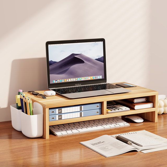 Computer elevated monitor bracket padded base desktop stand office desk ...