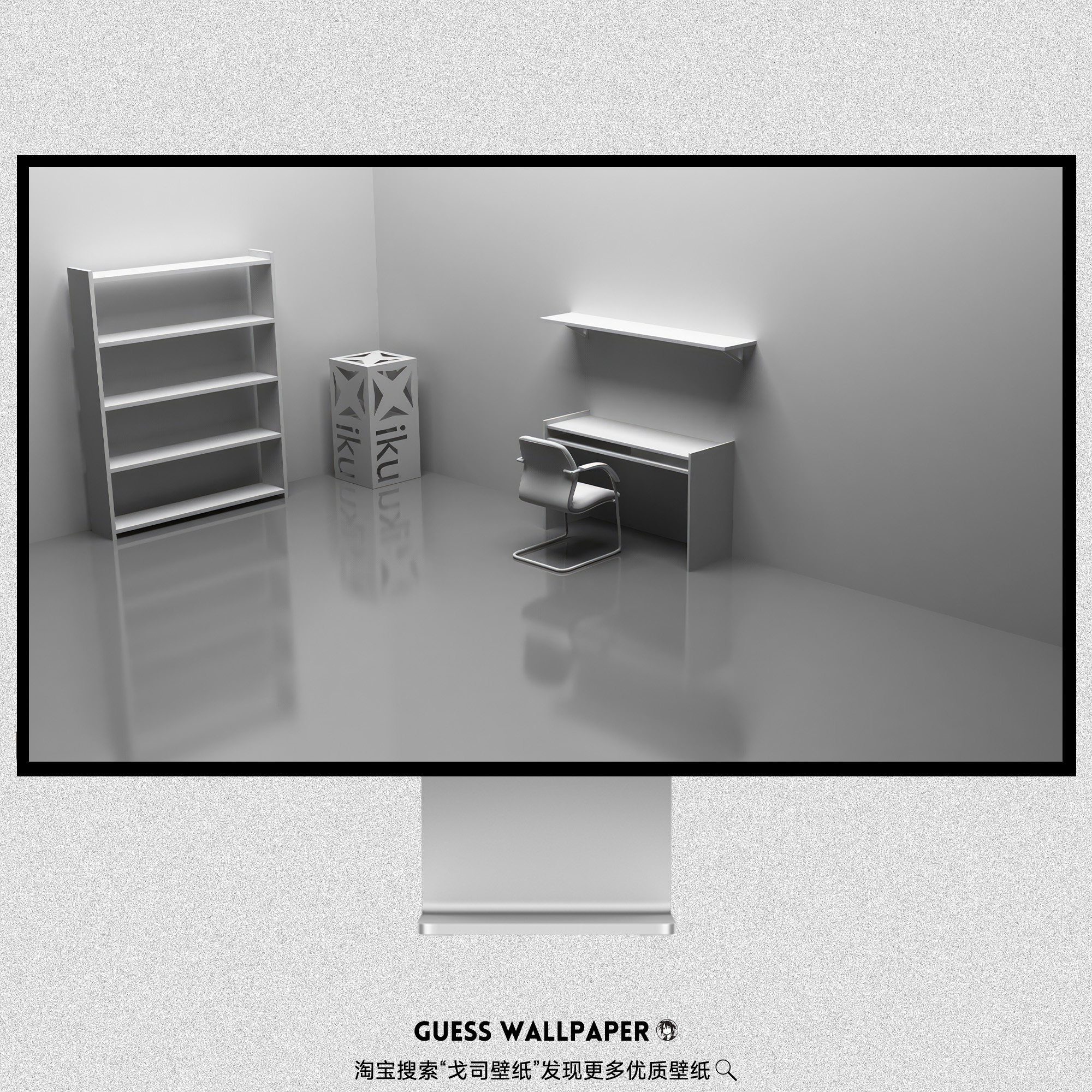 GUESSWP 4K8 creative desktop storage wallpaper bookshelf wallpaper ...