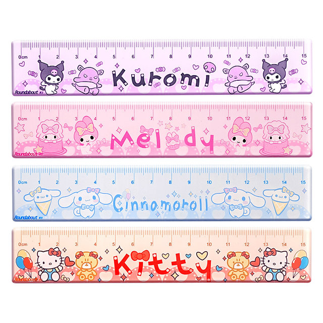 Sanrio ruler Kuromi ruler with wavy line primary school students first ...