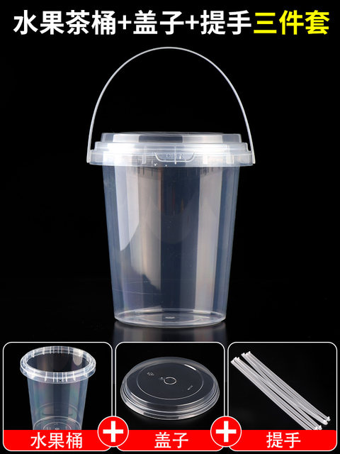 Internet celebrity 1000ml one bucket of fruit tea bucket cup Bawang ...
