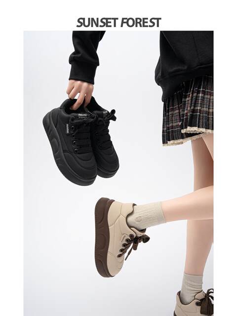 Forest Forest Bread Bread Shoes Female thick bottom 2024 autumn and ...