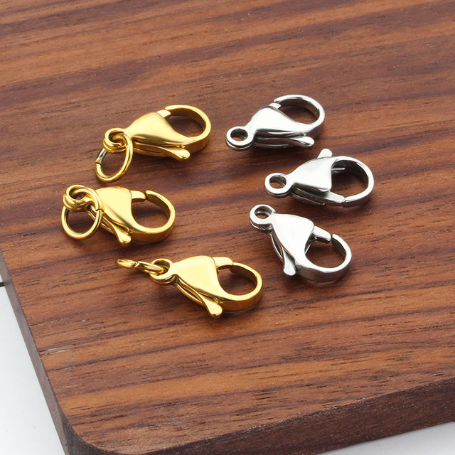 Titanium steel lobster clasps 10 pcs/pack diy necklace bracelet jewelry ...