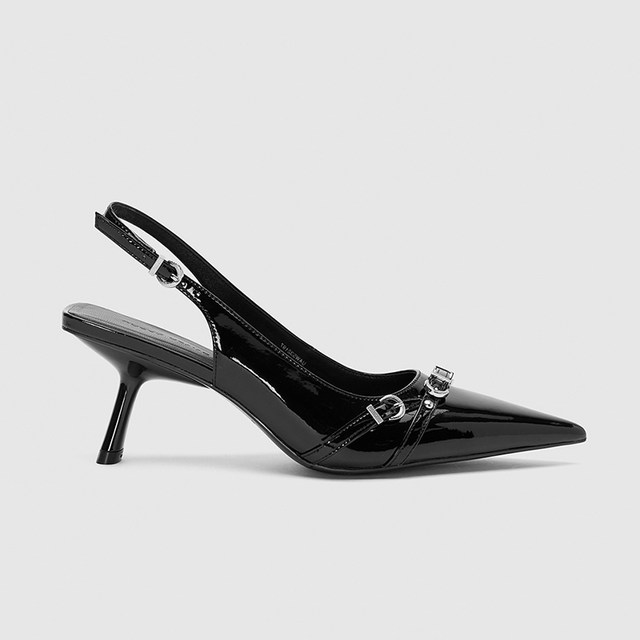 2024 new style pointed toe shaped heels for women, patent leather ...