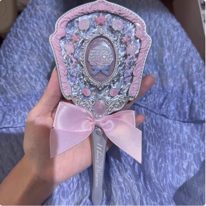 Flower Knows Unicorn Handheld Makeup Mirror - Pearl Shell Ocean Style
