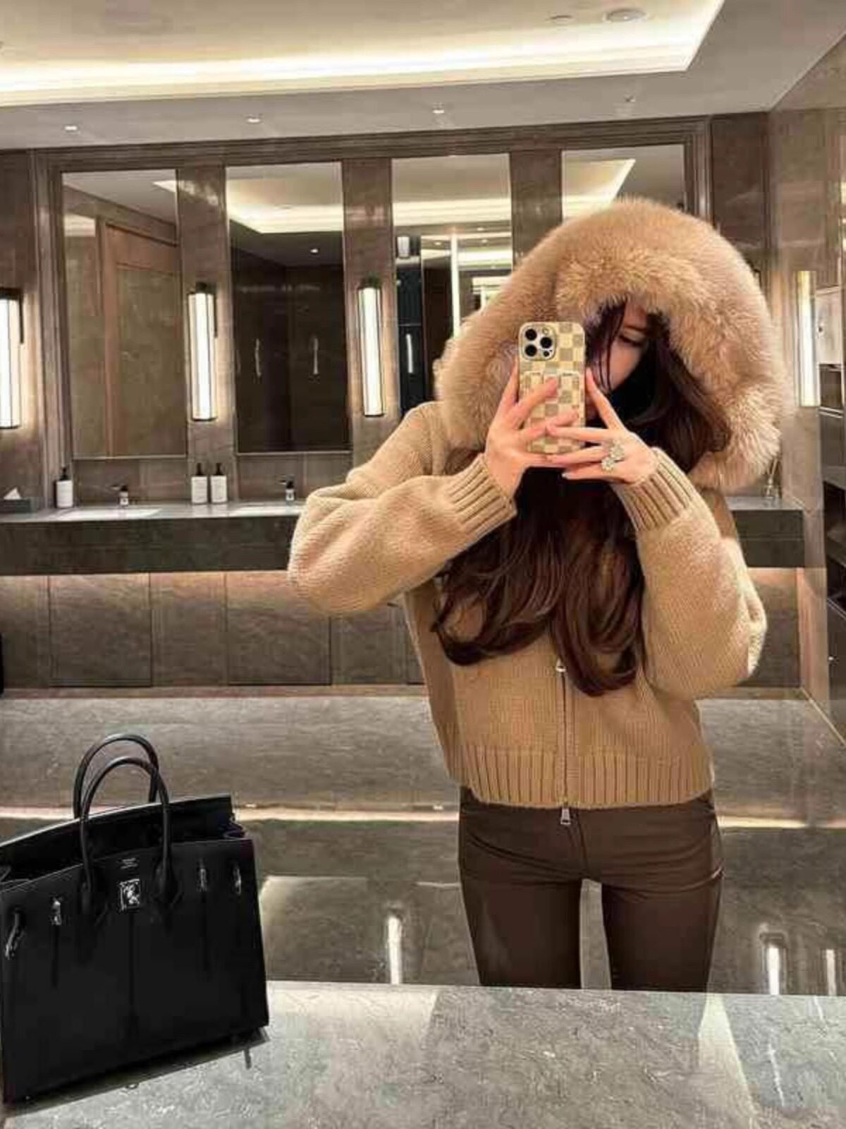 White Fox Fur Sweater Jacket for Women Winter High-End Lazy Style ...