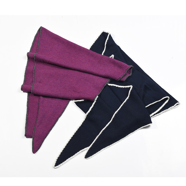 European and American knitted border bezel knit cashmere triangular scarf