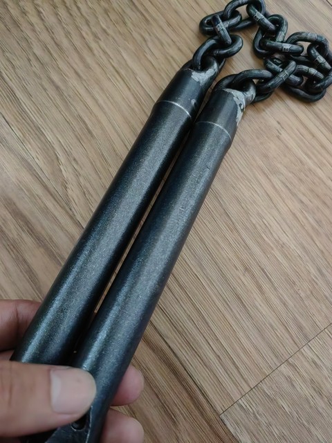 Purely handmade tungsten steel nunchucks, two-section sticks, manganese ...