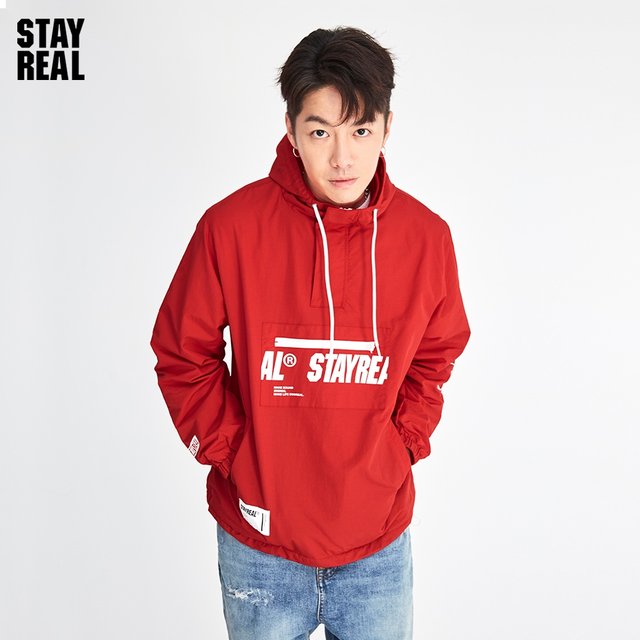 STAYREAL street faith ANORAK jacket trendy brand men and women couple coat casual hooded trendy top