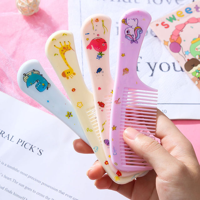 Cartoon animal comb baby children's pick comb girls hairdressing comb ...