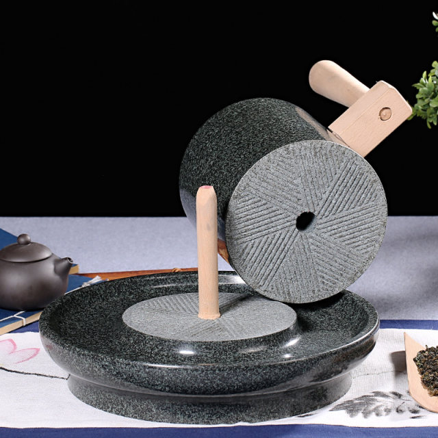 Bluestone tea mill handmade bucket tea set matcha stone mill Song ...