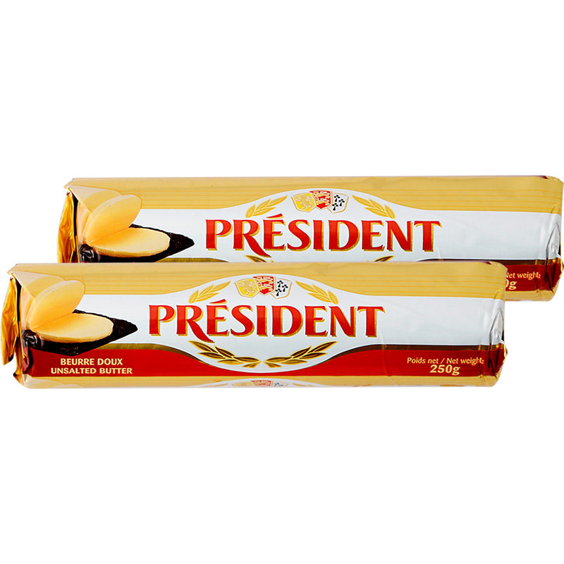 President Slagroomboter Geklopt - 250g x 2 - Frans Bakingredient