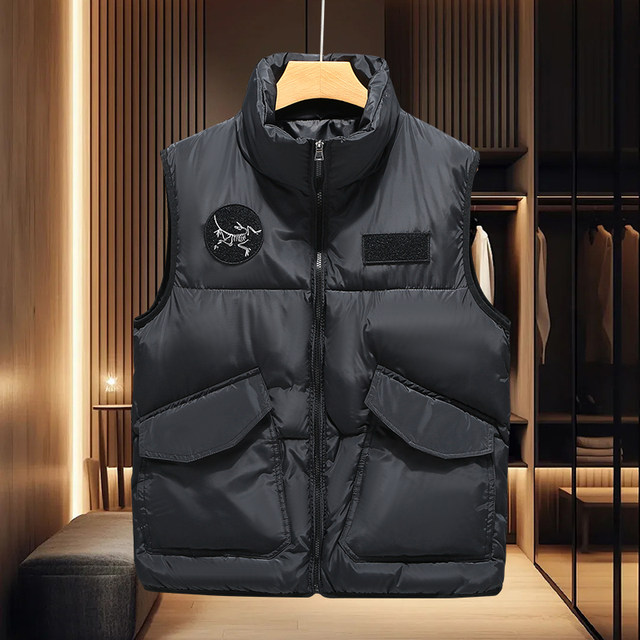 Bird's embroidery autumn and winter new tide brand down cotton vest ...