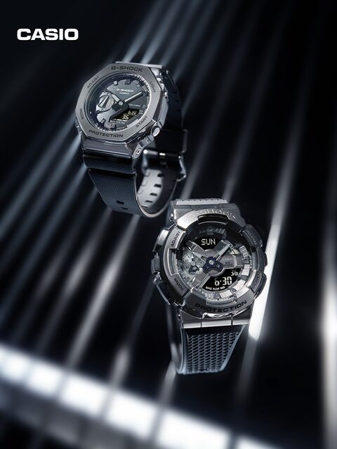 Casio Watch Male G-SHOCK metal octagonal farm, oak and steel heart ...