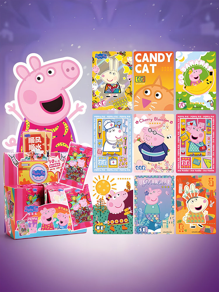 Peppa Pig Card Collection Book - Farverige karakterkort