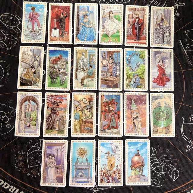 Romantic kaRomanticTarot board game card tower ta Luo card tower screw ...