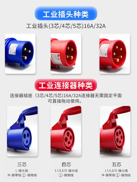 Delixi aviation industry plug and socket 3 core 4 three phase ...