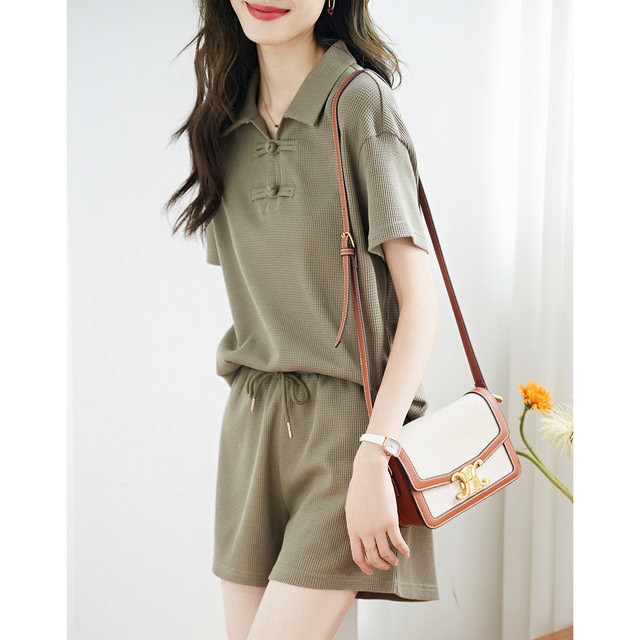 Mohan Yimei retro buckle suit 24 summer new elastic waistband age ...