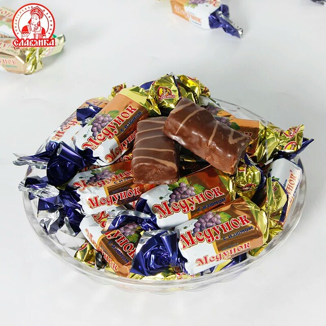 Russian candy megyhok three hazelnut sandwich chocolate candy imported ...
