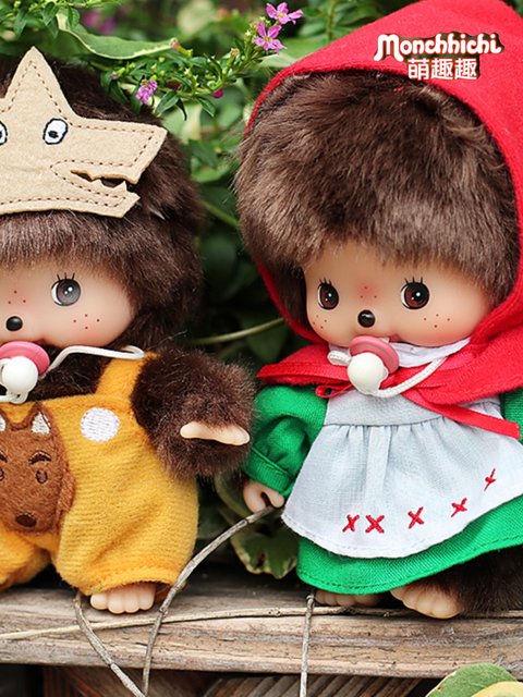 Monchhichi Meng Fun Send Girl Little Red Hat Big Gray Wolf Snow Mermaid ...