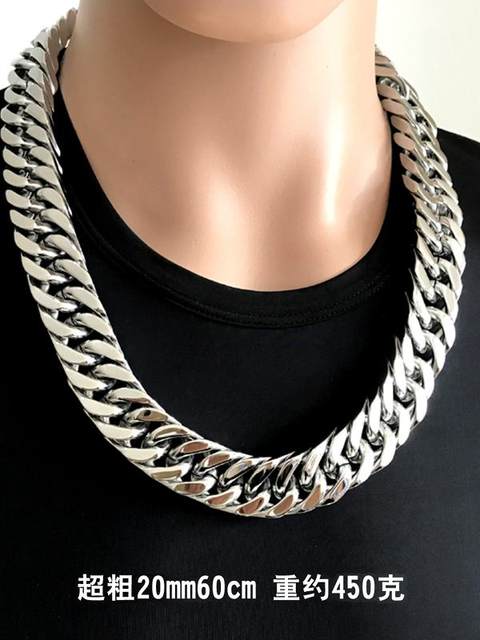 Ultra -thick platinum male neck chain domineering national tide 20mm ...