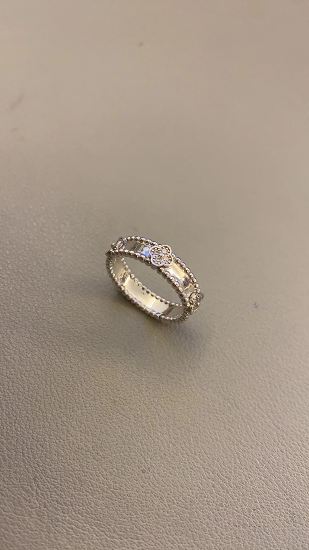 Dongdaemun S925 all-over sterling silver heavy industry plated old gold kaleidoscope four-leaf ...