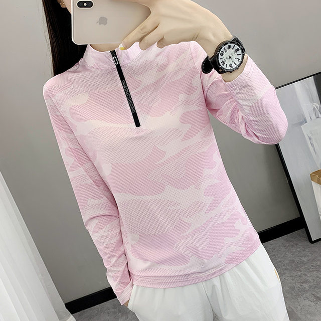 Quick-drying T-shirt women's camouflage printed long-sleeved breathable ...
