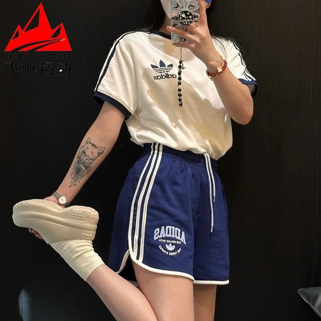 Adidas Clover Women's Pants 2024 Summer College Style Loose Sports ...