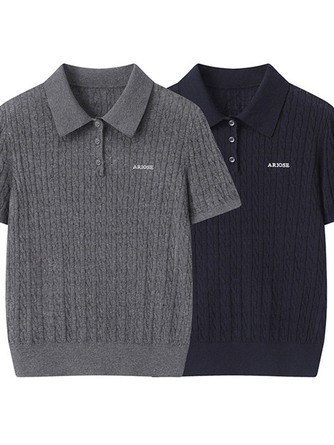 Enos official flagship store 2025 summer new fashion lapel short ...