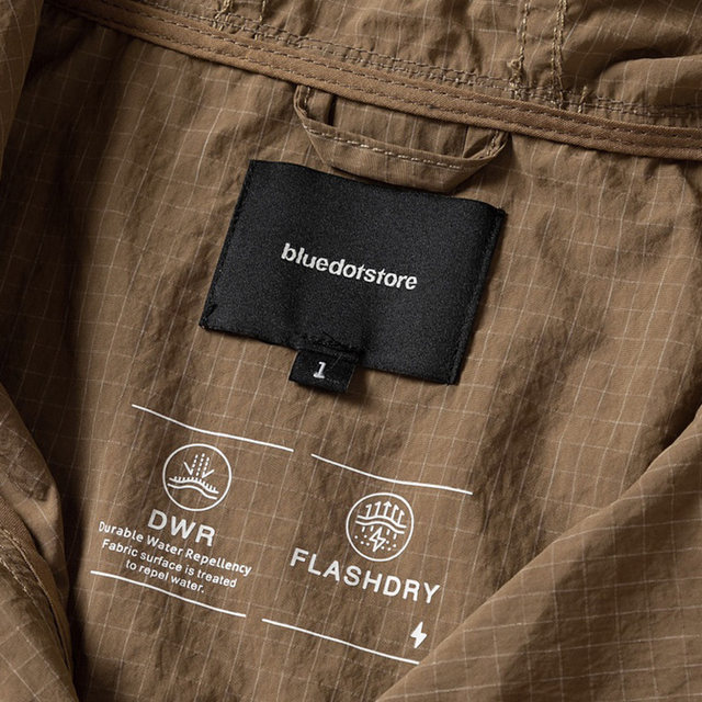 High-density beaded canvas plaid tear-proof windproof hooded half-zip ...